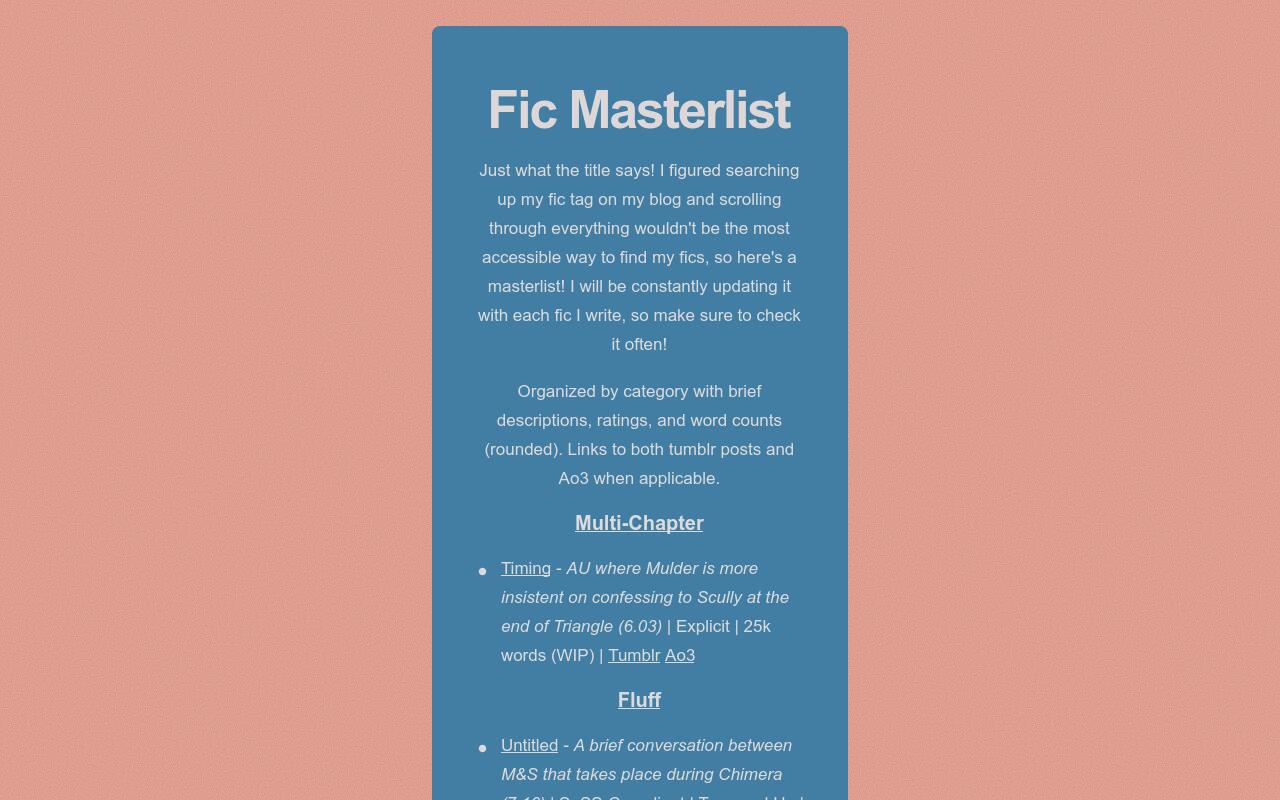 fic-masterlist
